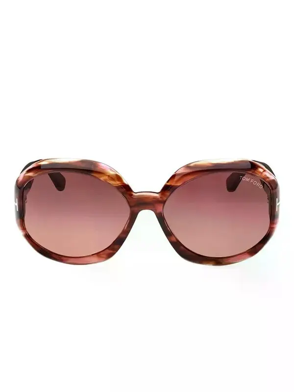 TOM FORD Geometric-frame Sunglasses - Red