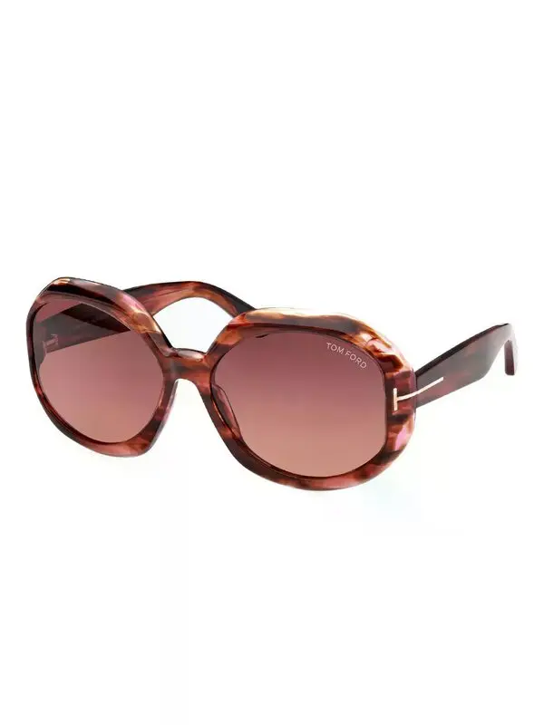 TOM FORD Geometric-frame Sunglasses - Red
