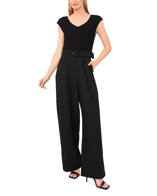 Ted Baker London Belted Sleeveless Jumpsuit - Rich Black