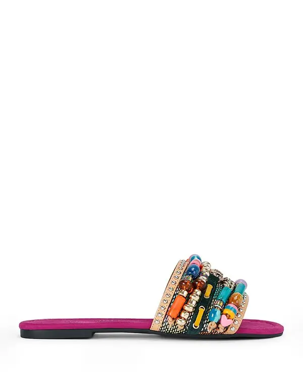 Kurt Geiger Southbank Beaded Sandals - Open Pink