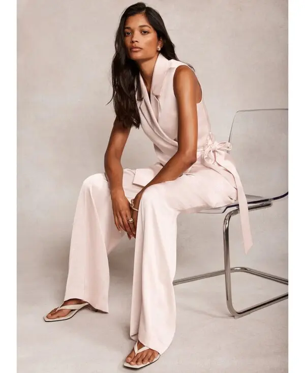 Mint Velvet Pleated Wide Leg Trousers