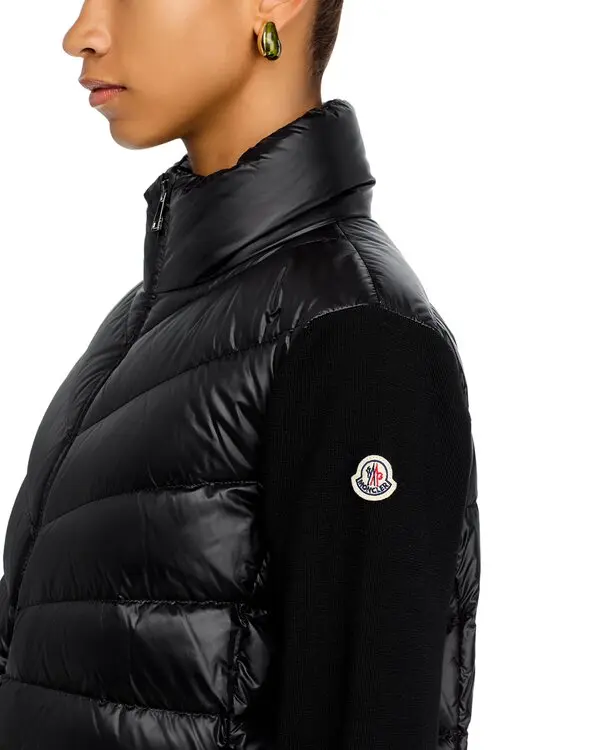 Moncler Cardigan Puffer Jacket - Black