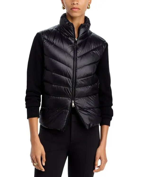 Moncler Cardigan Puffer Jacket - Black