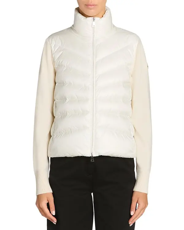 Moncler Cardigan Puffer Jacket - White