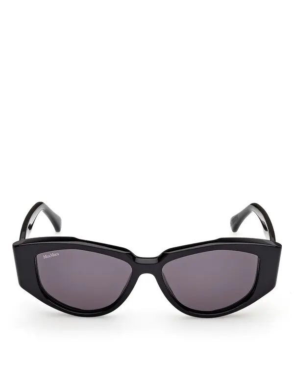 Max Mara Round Sunglasses - Black/smoke
