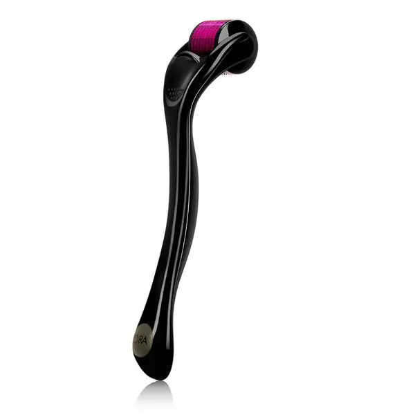 BEAUTY ORA Microneedle Face Roller System 0.25mm - Purple Head With Black Handle