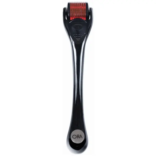 BEAUTY ORA Microneedle Face Roller System 0.25mm - Red Head With Black Handle
