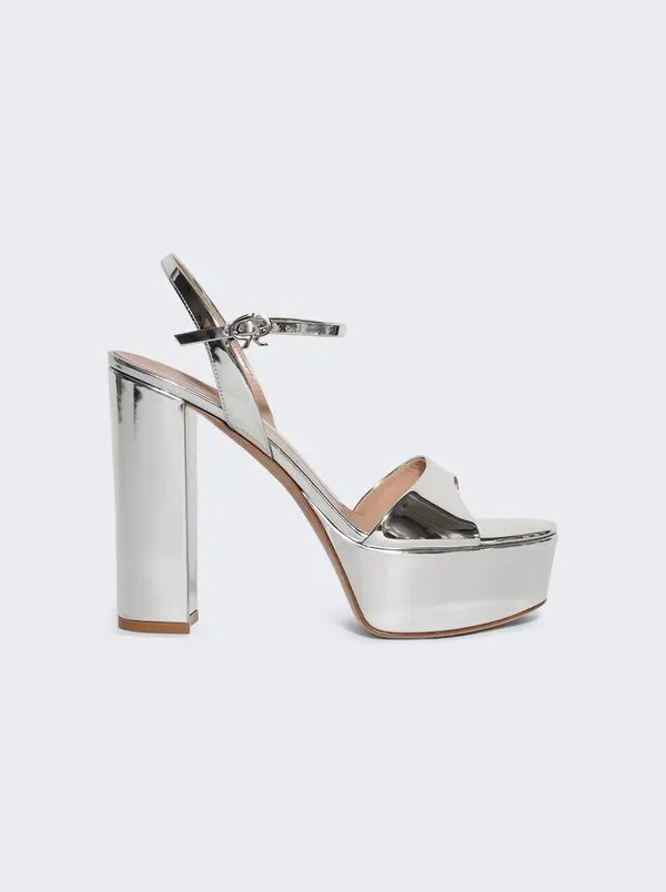 GIANVITO ROSSI Marlena Platform Sandals - Silver