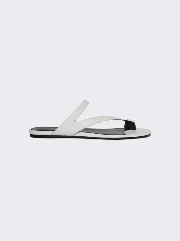 Khaite Aimee Flat Sandal - White