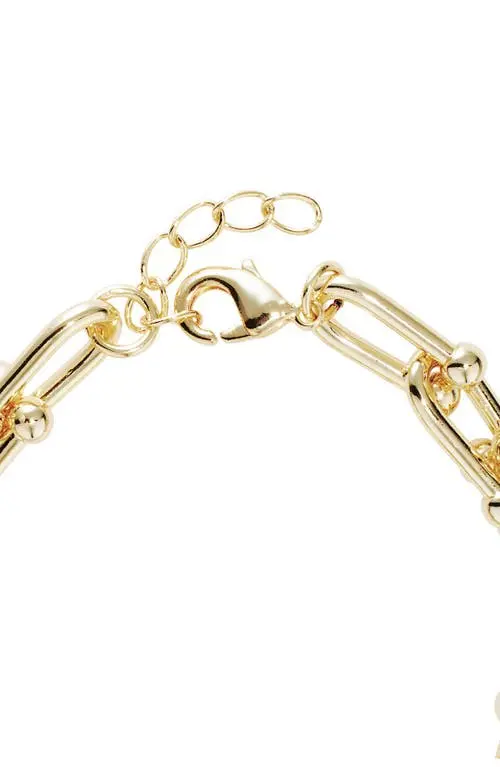 ATHRA LUXE Horseshoe Pavé Chain Bracelet