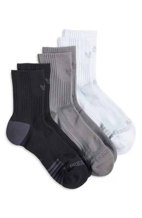 Adidas Originals Tech Crew Socks 3 Pack - Black/ Grey Three/ White