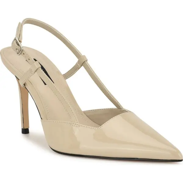 Nine West Mianda Pointed Toe Slingback Pump - Ivory
