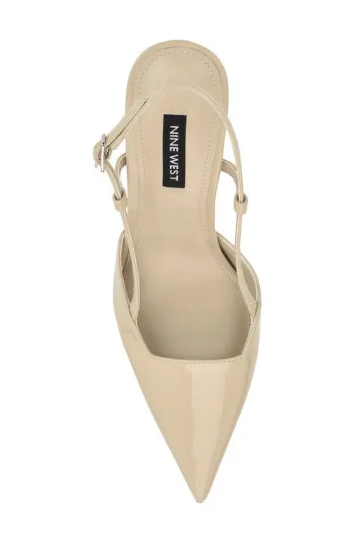 Nine West Mianda Pointed Toe Slingback Pump - Ivory