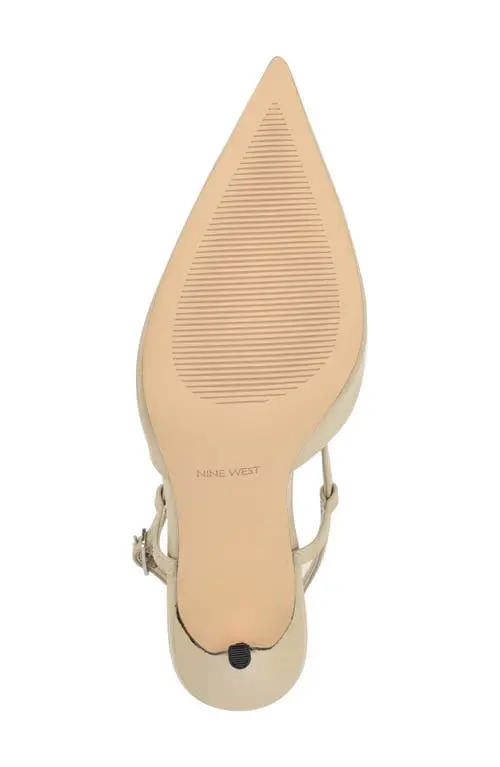 Nine West Mianda Pointed Toe Slingback Pump - Ivory