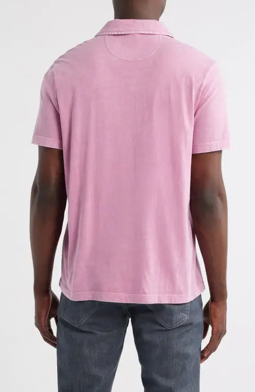 THREADS 4 THOUGHT Jared Mineral Wash Cotton Polo - Cherry Blossom