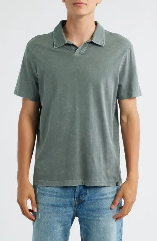 THREADS 4 THOUGHT Jared Mineral Wash Cotton Polo - Seagrass