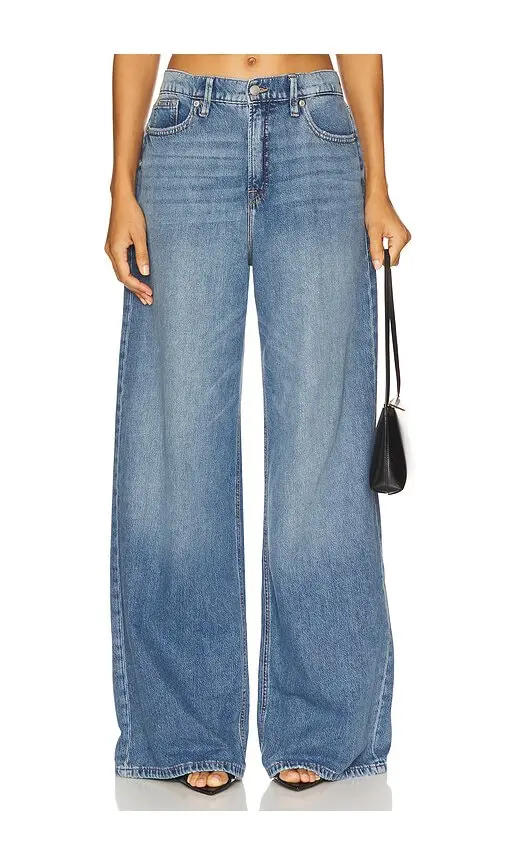 Good American Good Standard Ease Wide Leg - Blue