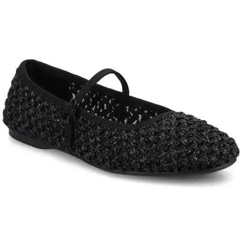 BIRDIES The Hummingbird Mary Jane Openweave Flat - Black