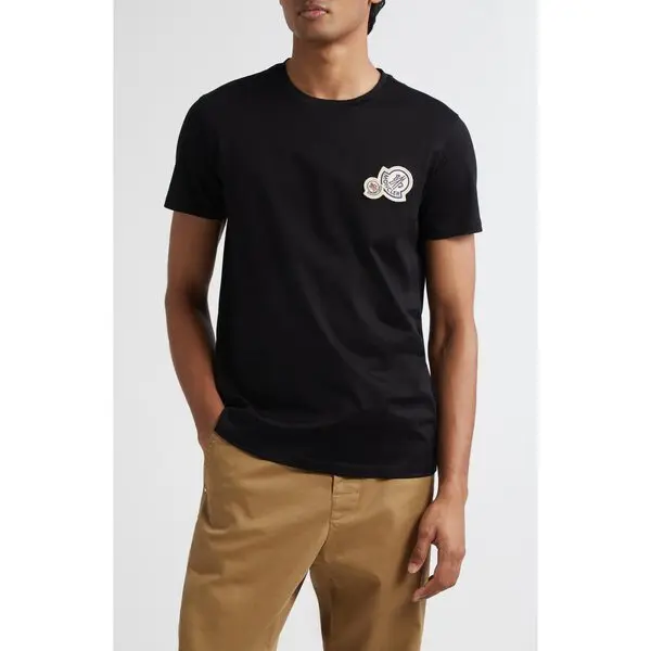 Moncler Logo Patch T-shirt - Black
