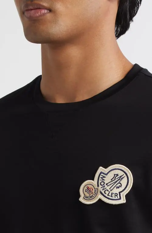Moncler Logo Patch T-shirt - Black