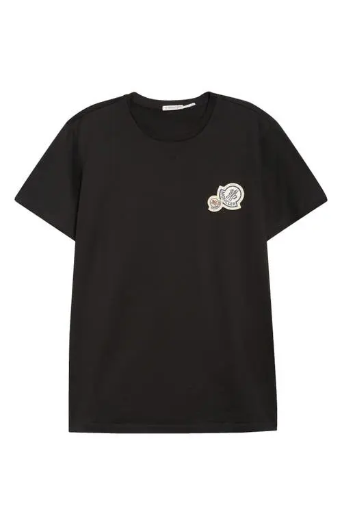 Moncler Logo Patch T-shirt - Black