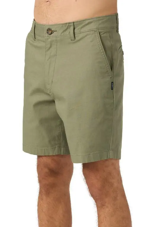 O'Neill Jay Flat Front Stretch Cotton Chino Shorts - Sage