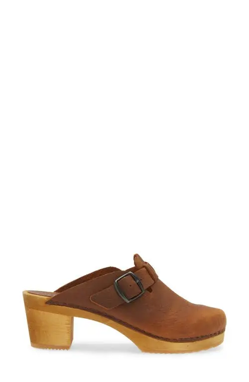 SANITA Maulo Leather Clogs - Chestnut