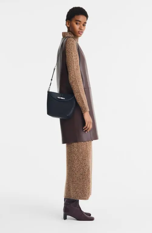 Longchamp Le Roseau Extra Small Leather Bucket Bag - Black
