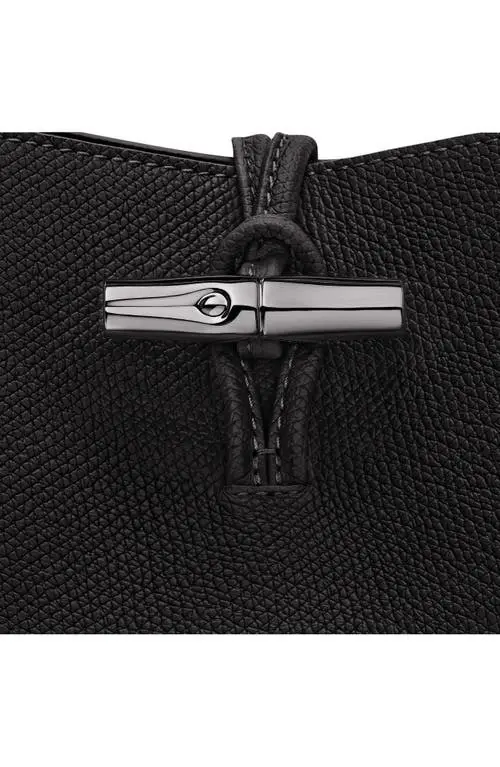Longchamp Le Roseau Extra Small Leather Bucket Bag - Black