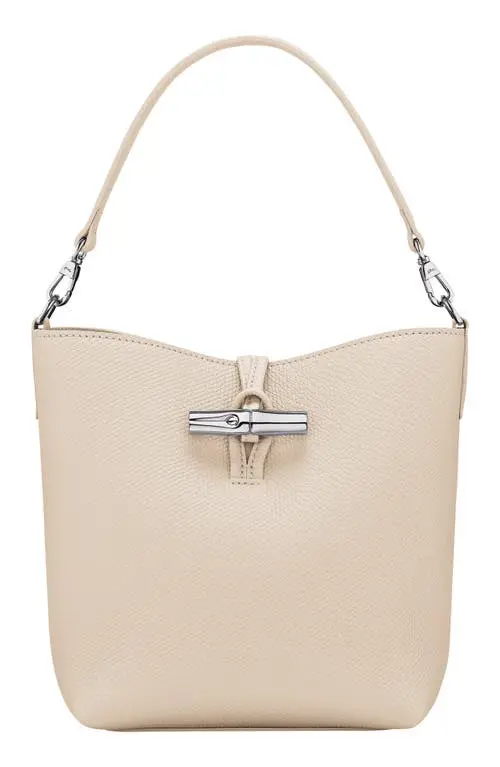 Longchamp Le Roseau Extra Small Leather Bucket Bag - Paper