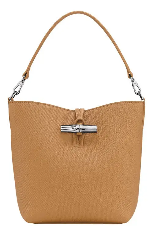 Longchamp Le Roseau Extra Small Leather Bucket Bag - Walnut