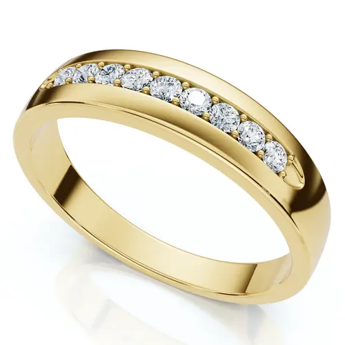BLISS DIAMOND 14k 1/4ct Lab Grown Diamond Band - 14k Yellow Gold