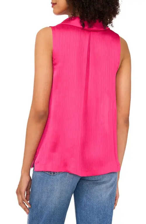 Vince Camuto Cowl Neck Sleeveless Top - Beetroot Pink