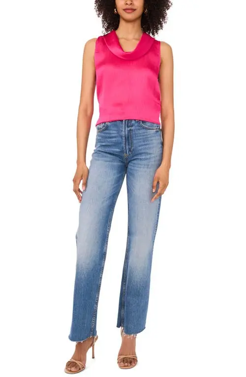 Vince Camuto Cowl Neck Sleeveless Top - Beetroot Pink