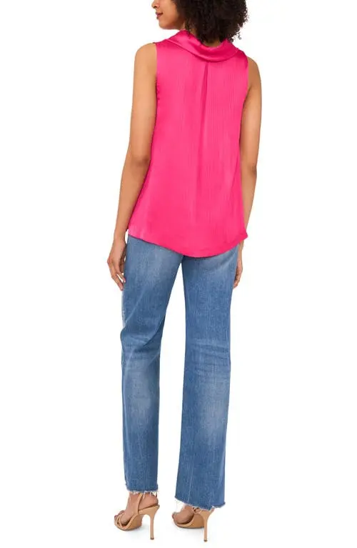 Vince Camuto Cowl Neck Sleeveless Top - Beetroot Pink