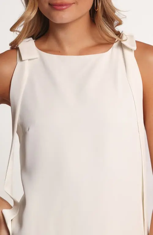 PETAL & PUP Floriana Bow Shoulder Shift Dress