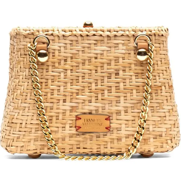 FRANCES VALENTINE Wicker Basket Shoulder Bag