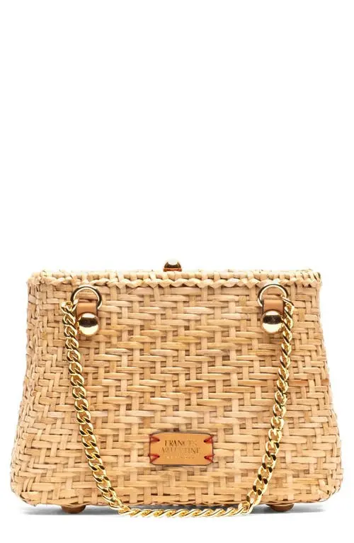 FRANCES VALENTINE Wicker Basket Shoulder Bag - Toast