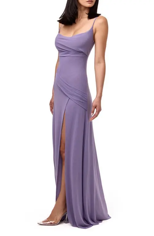 Naked Wardrobe Mesh Overlay Maxi Dress - Lavender