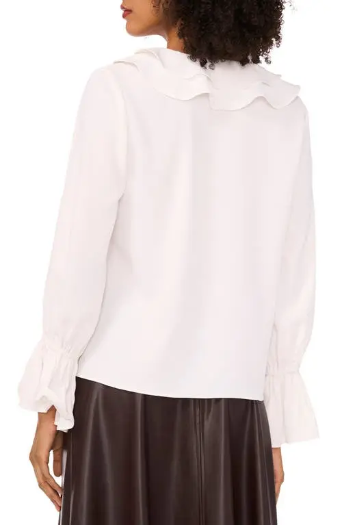 Vince Camuto Double Ruffle Bell Sleeve Top - New Ivory