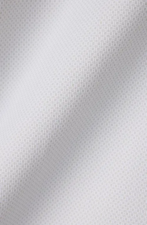 RHONE Commuter Slim Fit Performance Polo - Sleet Gray Micro Grid