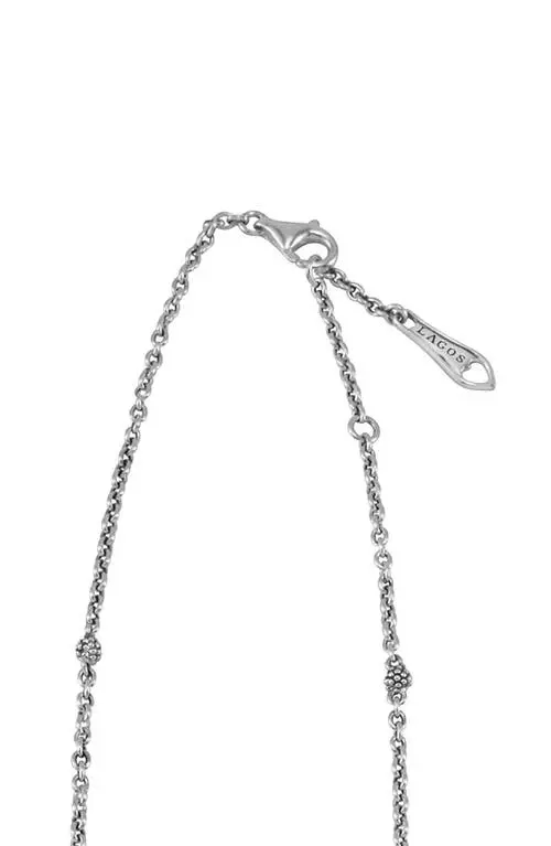 Lagos Kinder Caviar Bow Necklace