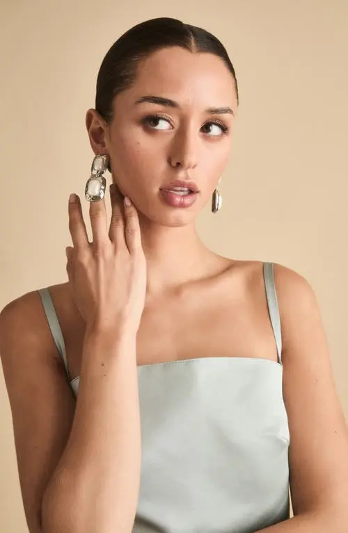 PETIT MOMENTS Martina Drop Earrings - Silver/pearl