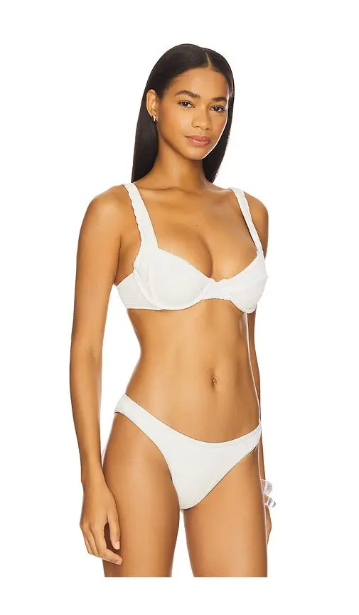 Good American Always Fit Demi Bikini Top - Cloud White001