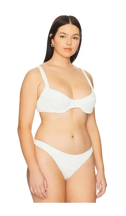 Good American Always Fit Demi Bikini Top - Cloud White001