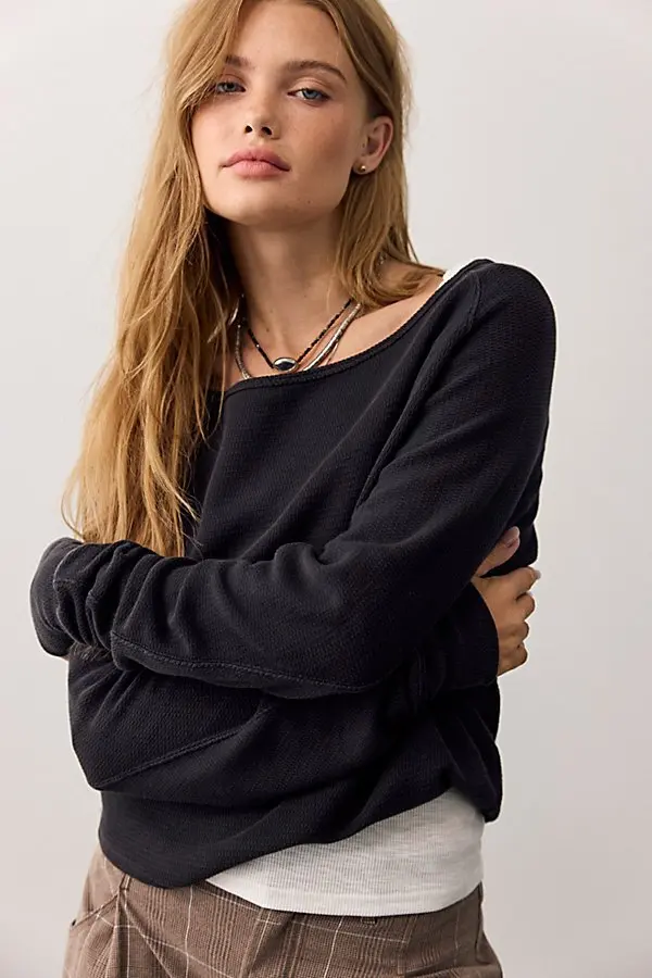 Free People We The Free Jess Long Sleeve - Black