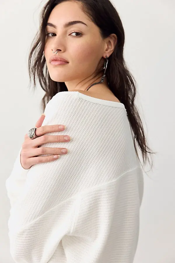 Free People We The Free Jess Long Sleeve - Clean Ivory