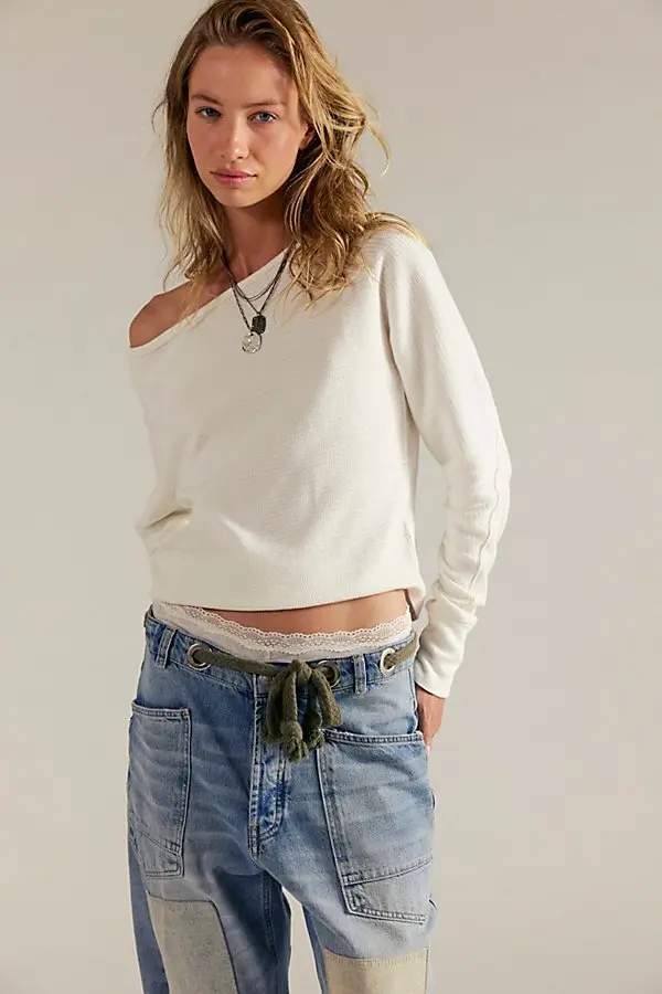Free People We The Free Jess Long Sleeve - Clean Ivory