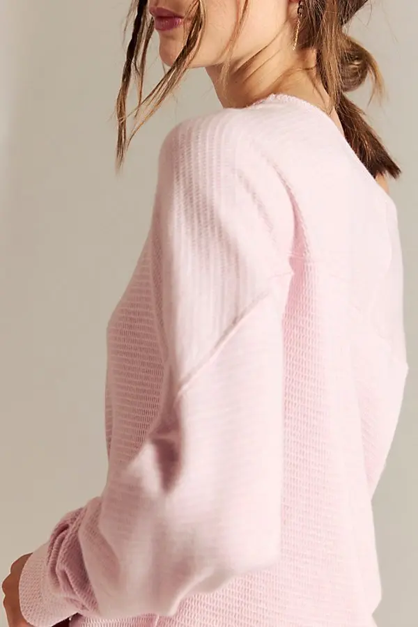 Free People Jess Long Sleeve - Pink Heather