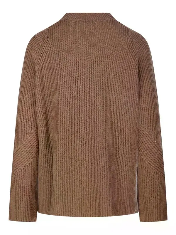 Max Mara Ribbed-knit Sweater - Brown